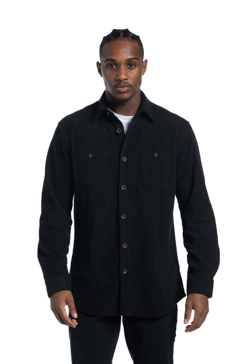 Maniwaki Corduroy Overshirt in Black – Rue Saint-Patrick