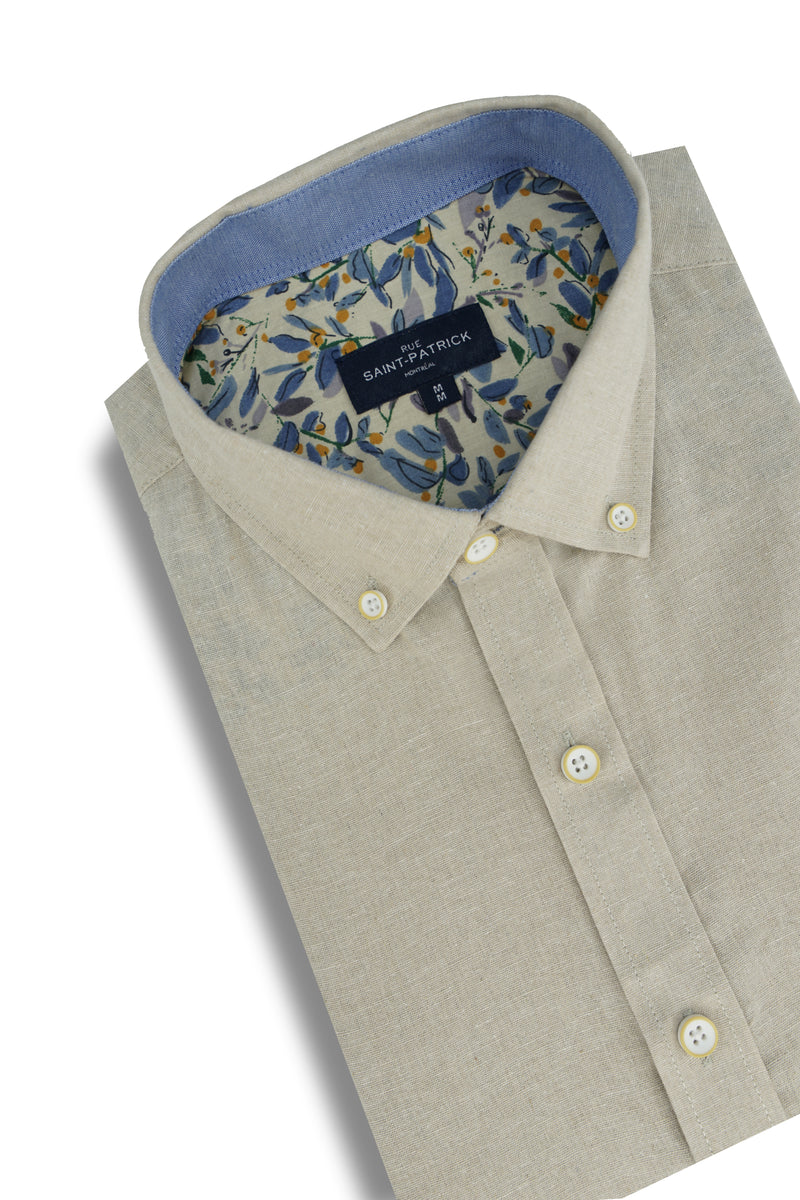 Mowbray Linen Blend Short Sleeve Shirt in Natural – Rue Saint-Patrick